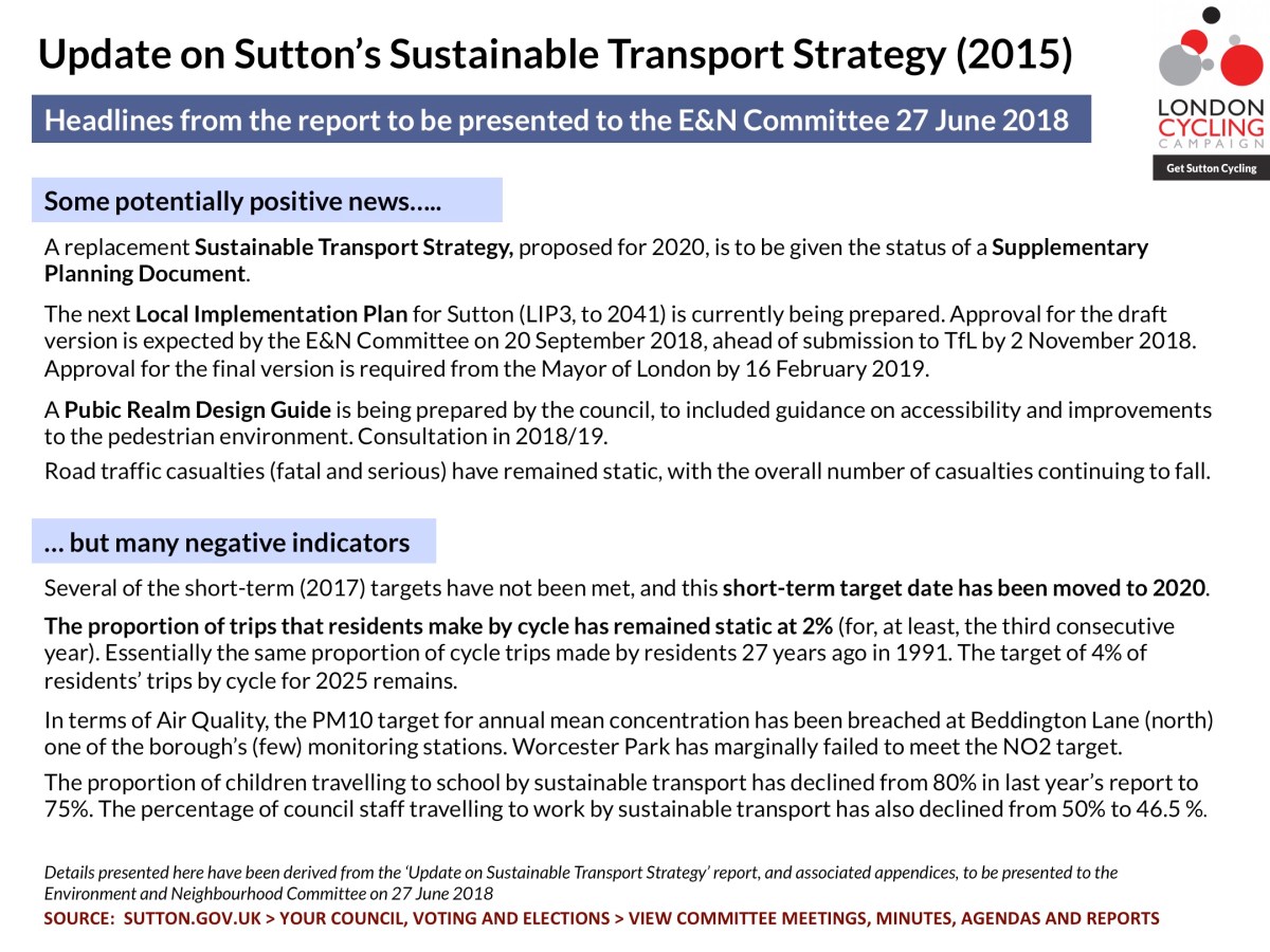 Sustainable Transport Strategy 2015: a progress report for 2018 | Get ...