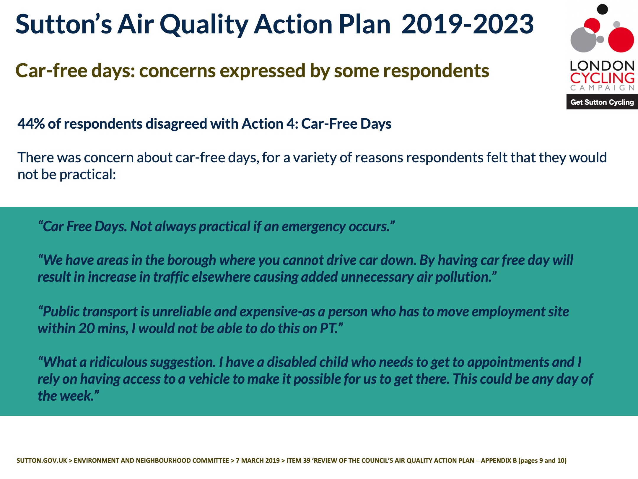 Sutton’s Air Quality Action Plan 2019-2023 | Get Sutton Cycling