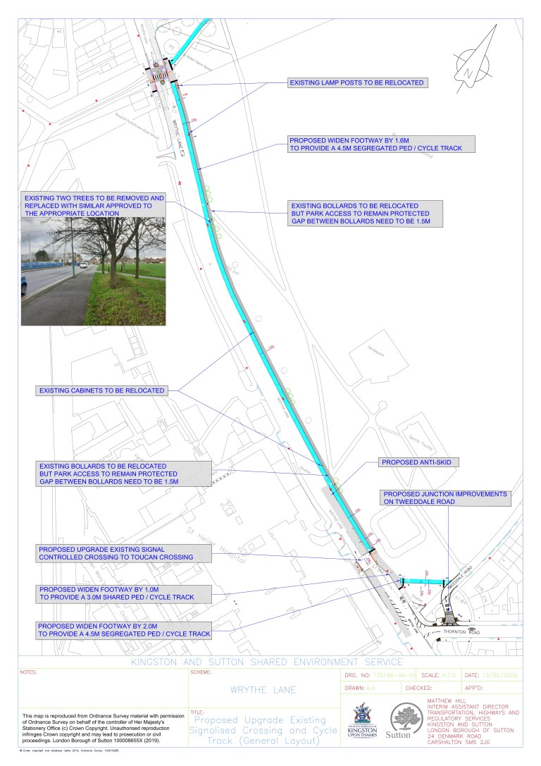 Link between Sutton’s first proposed Cycleway and St Helier hospital ...